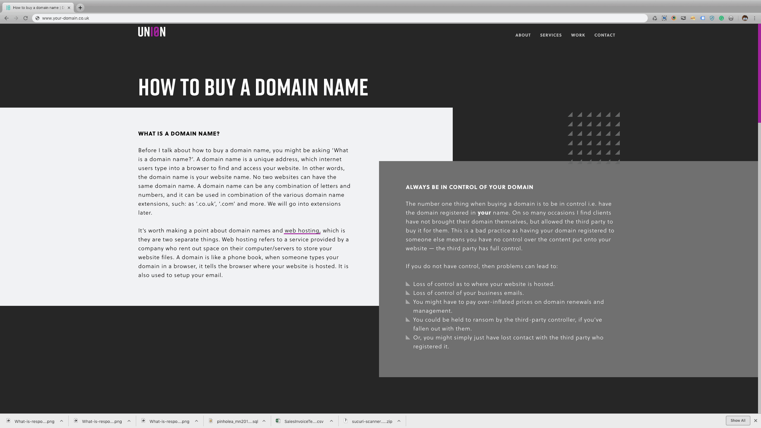 How to Buy a Domain | Digital Web Agency, Hertfordshire | Union 10